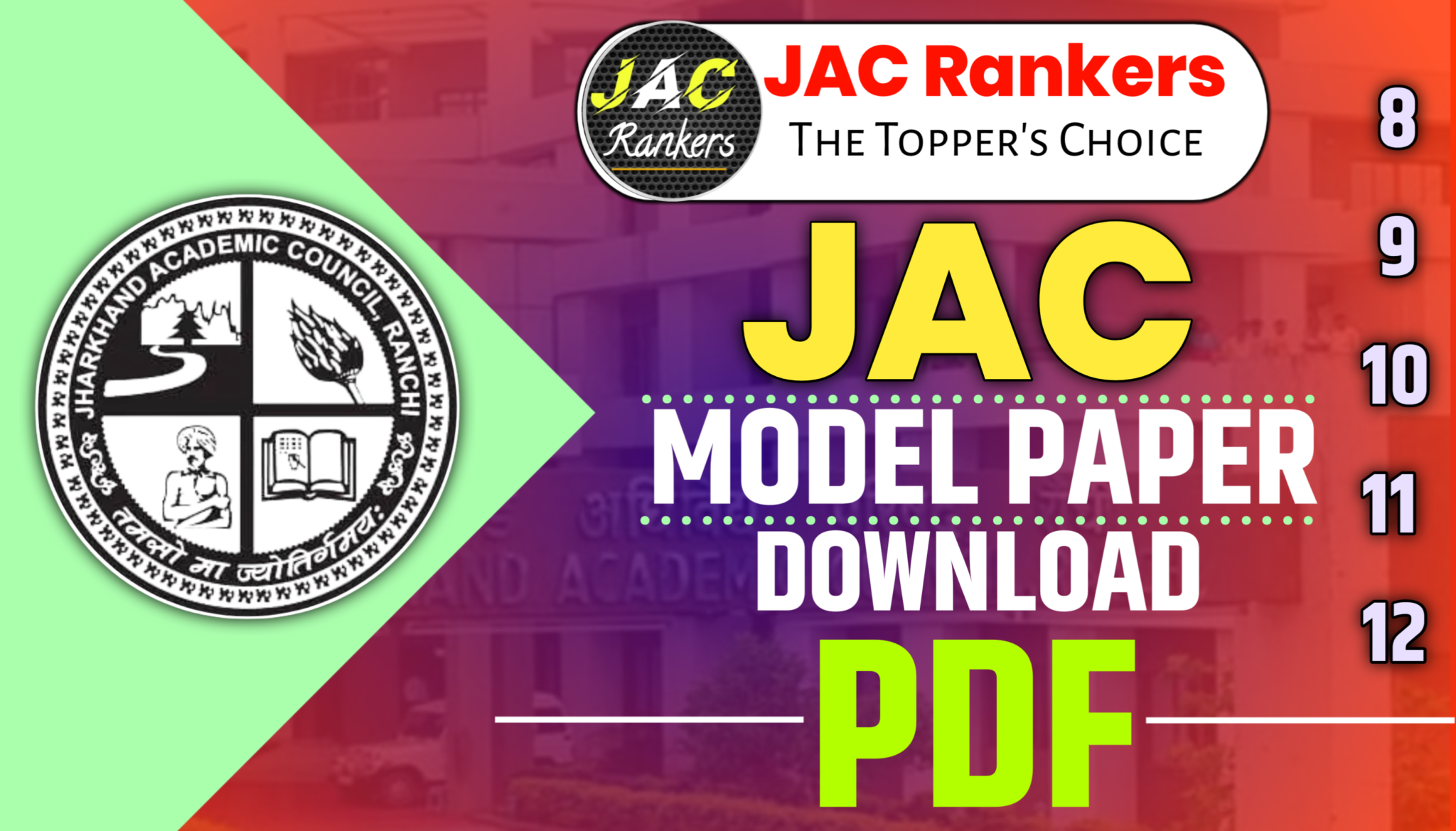 JAC Board Model Question Paper 2025 [Download PDF] - JAC RANKERS